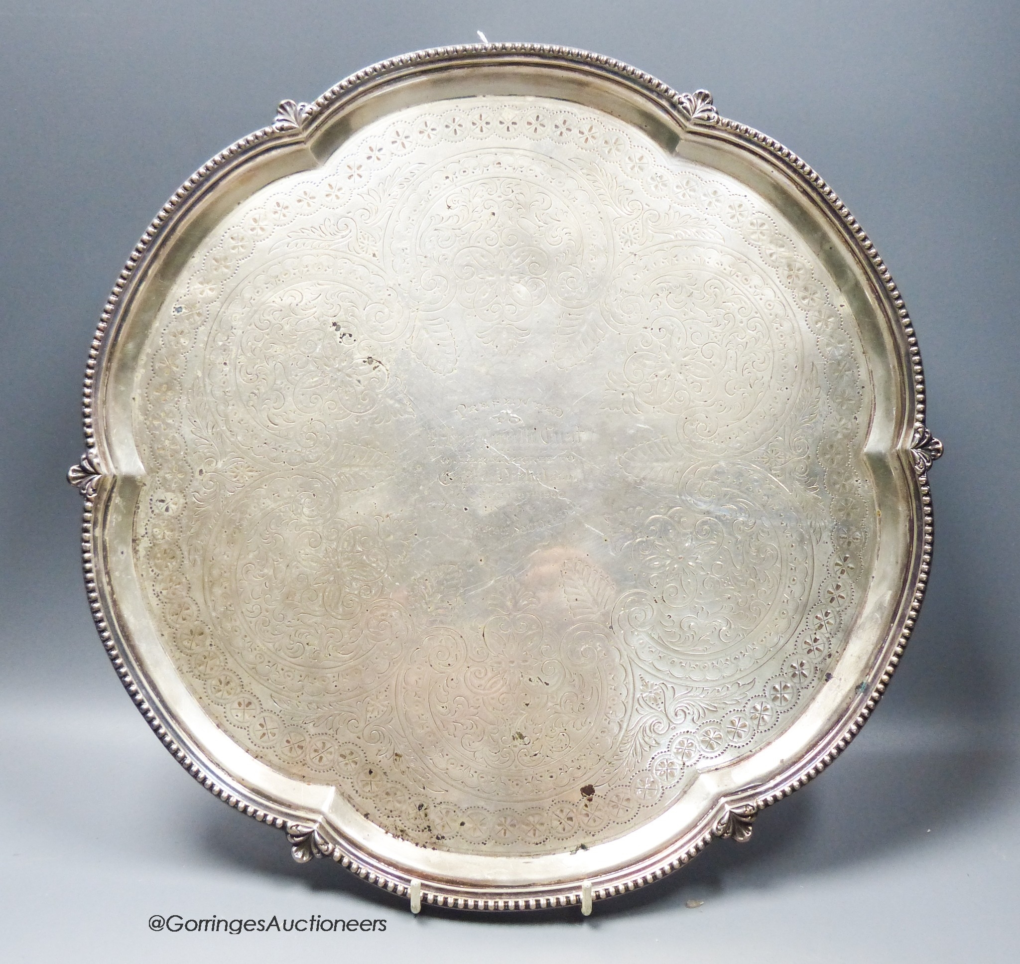 George Howson | A late Victorian silver shaped circular salver | MutualArt