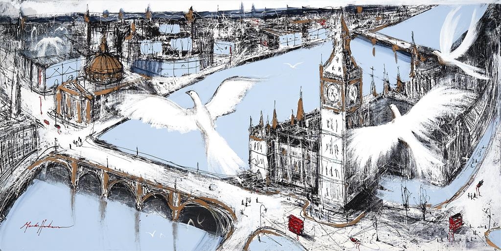 Mark Hanham | Aerial View of Thames & Houses of Parliament | MutualArt
