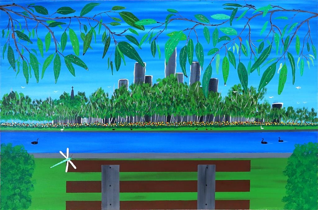 Doug Frith | A Bench to Relax on in the Parklands (2020) | MutualArt