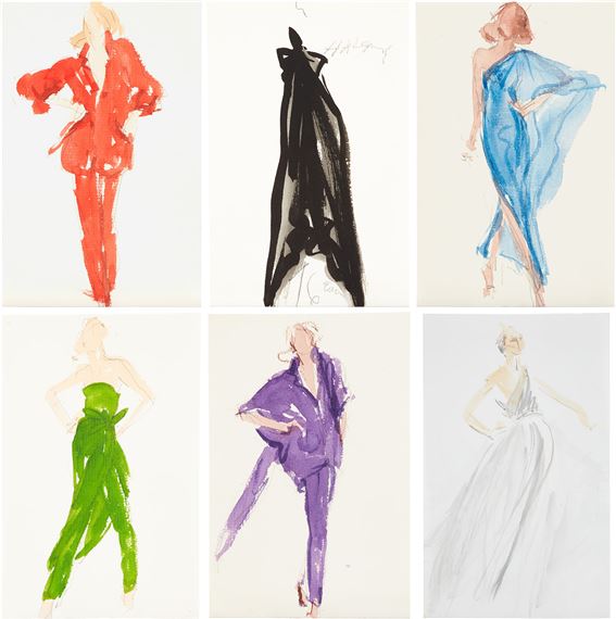 Joe Eula | Six Design Sketches (Circa 1976) | MutualArt