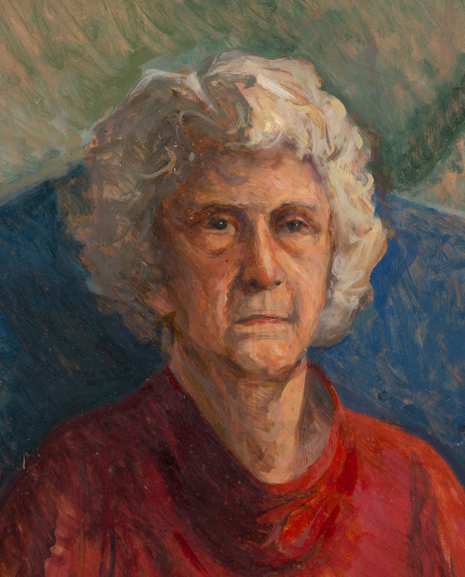 Nathaniel Gibbs | Portrait of Woman in Red | MutualArt