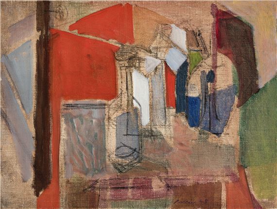 Charles Rollier | Guéridon près de la fenêtre (1945) | MutualArt