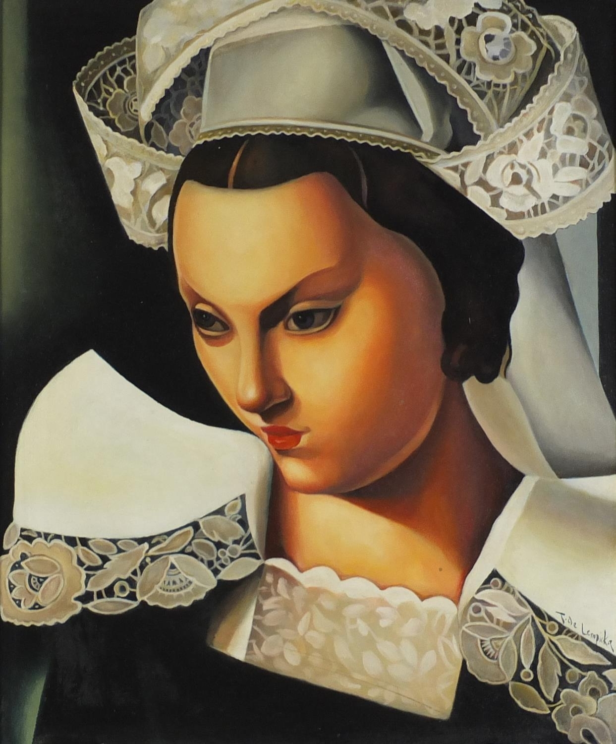 Tamara de Lempicka | Portrait of an Art Deco female | MutualArt