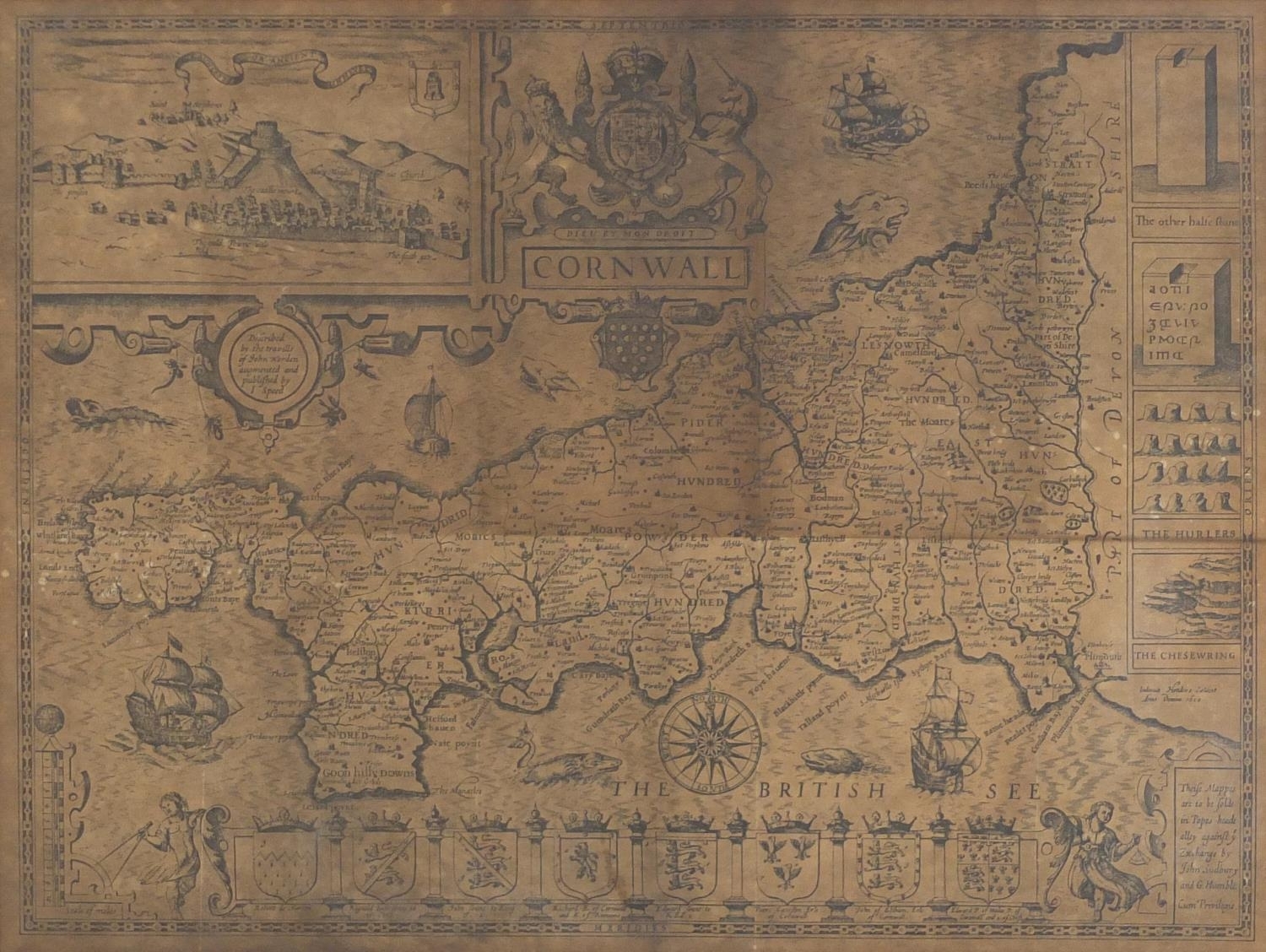 John Speed | Map of Cornwall | MutualArt