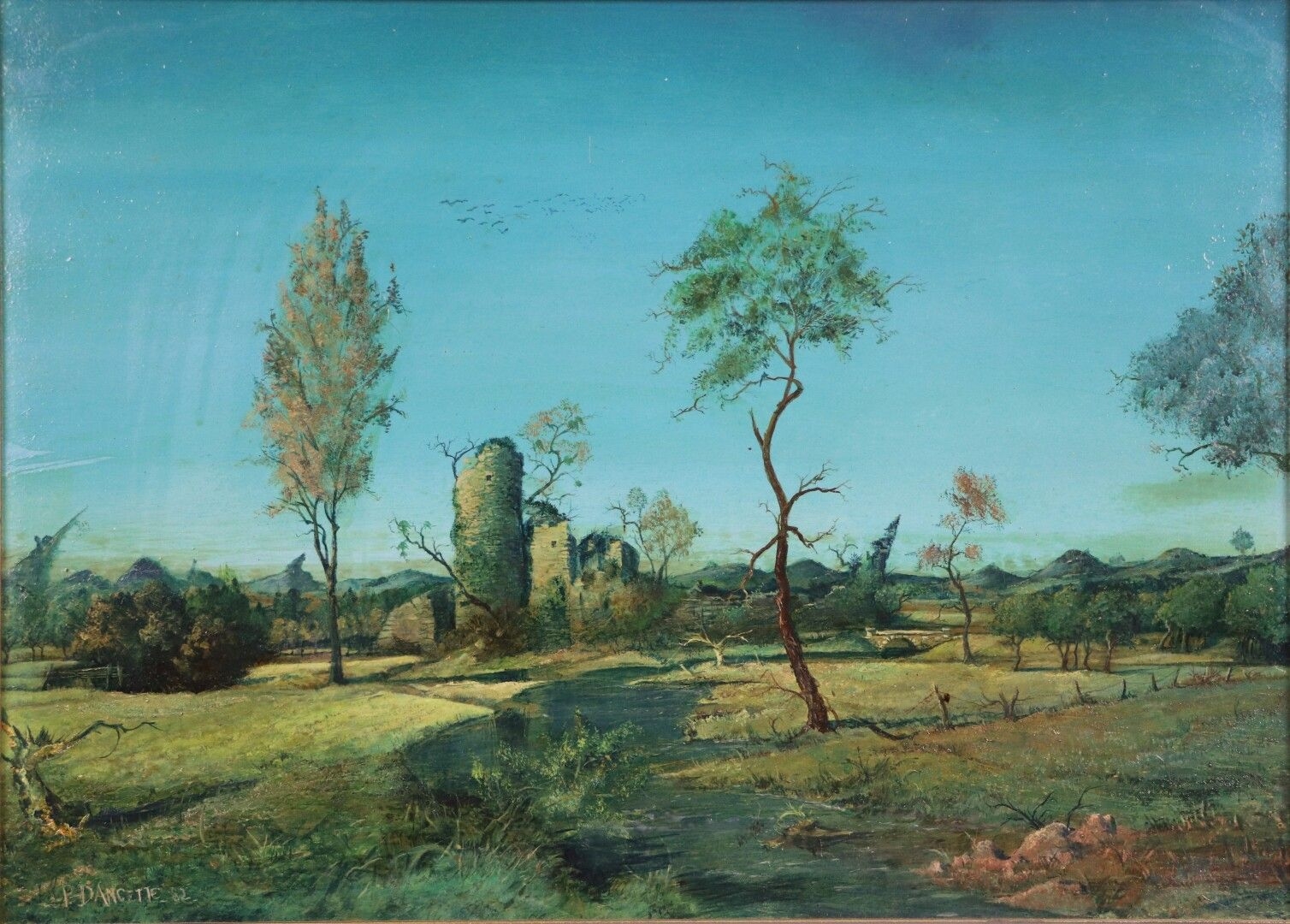 Pierre Dancette | Paysage à la tour (1962) | MutualArt