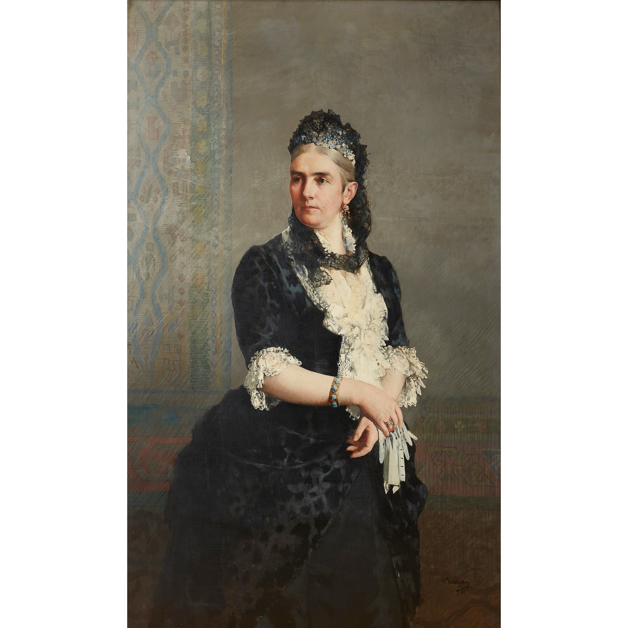 Vittorio Matteo Corcos | THREE QUARTER LENGTH PORTRAIT OF JANE CRUM ...