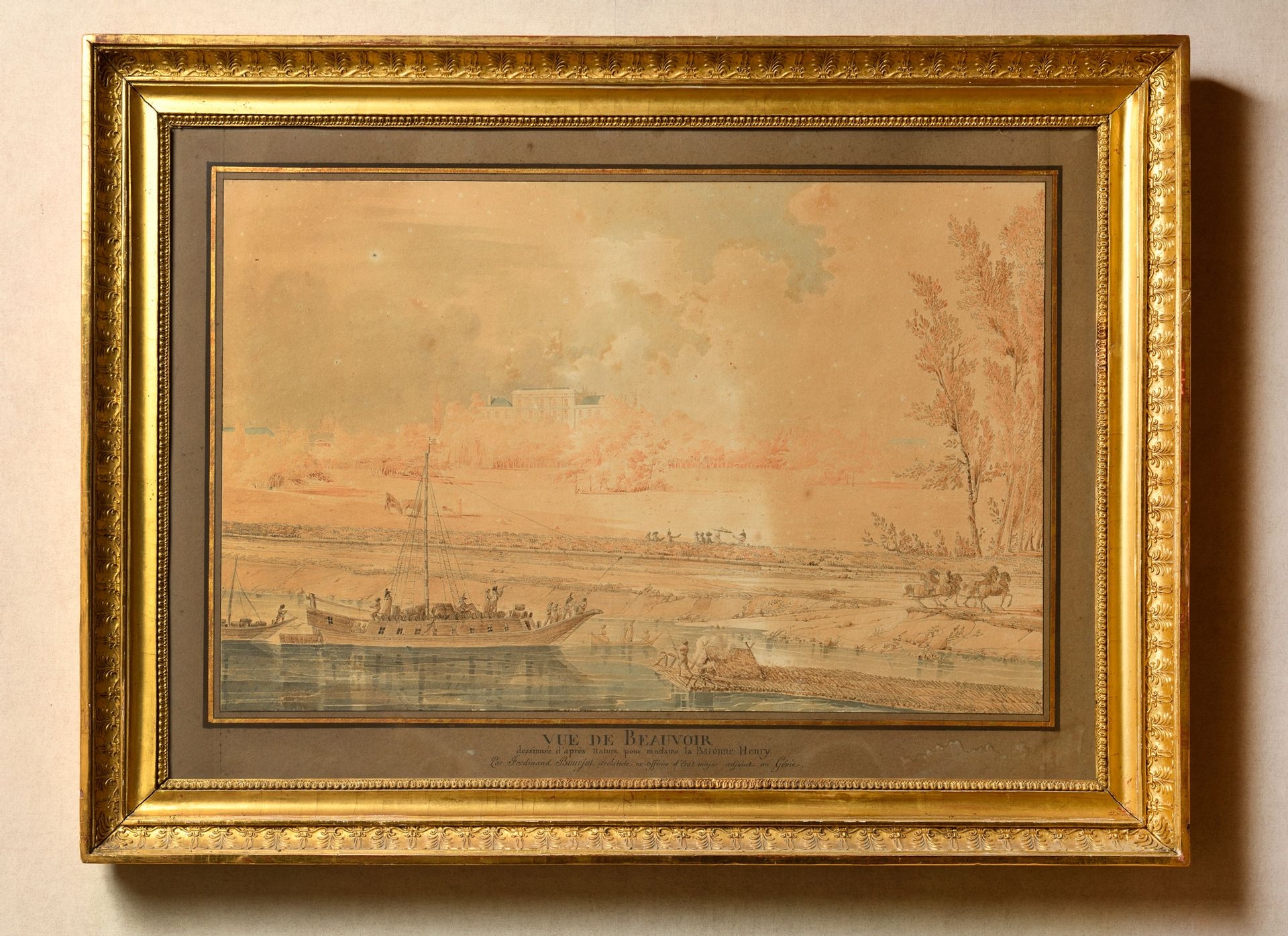 Ferdinand Bourjot | View of Beauvoir for Baroness Henry | MutualArt