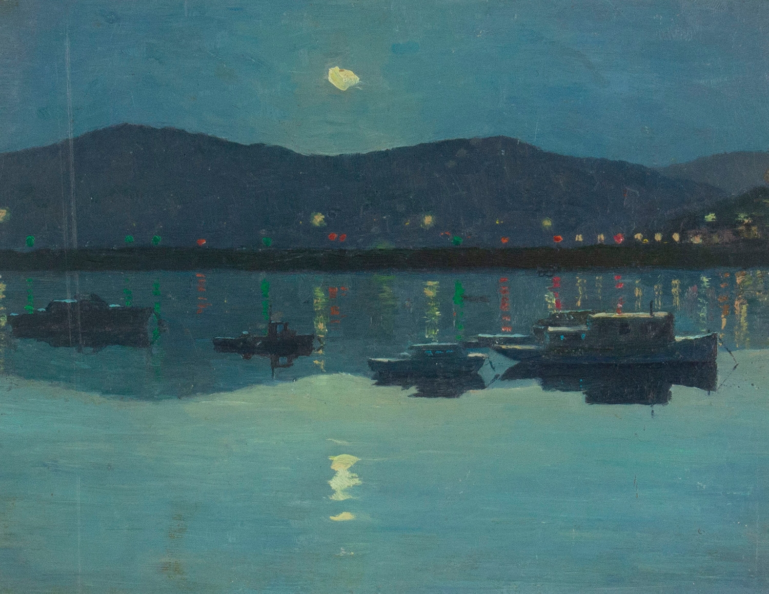 Arthur D'auvergne Boxall | MOONLIGHT ACROSS THE BAY | MutualArt