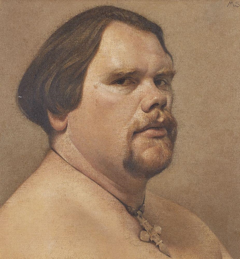 Mark Shields | Portrait of a man wearing a cross | MutualArt