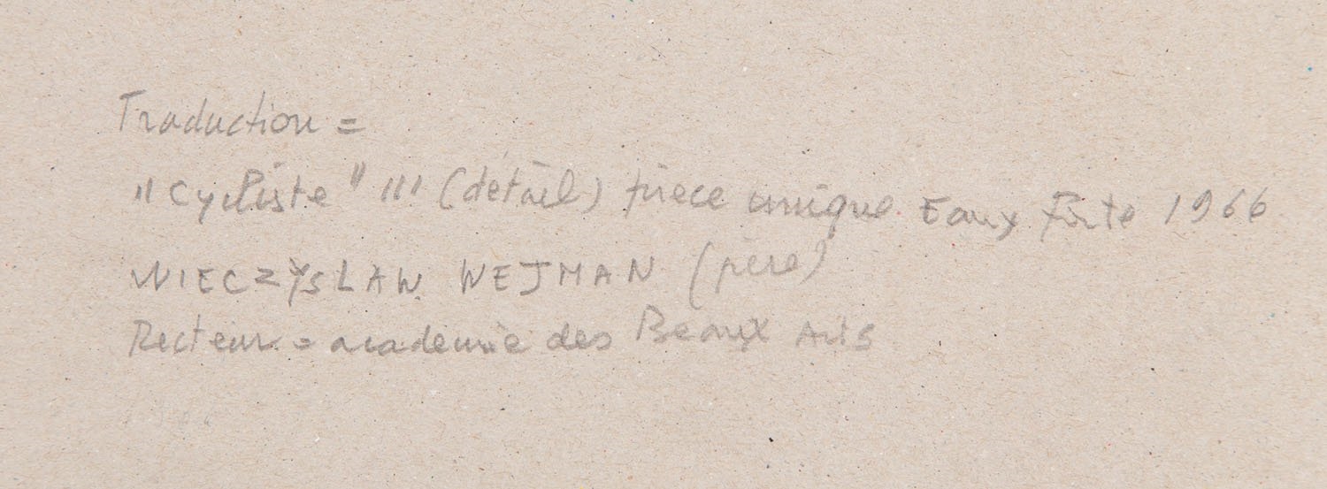 Mieczysław Wejman | Cyclist III (1966) | MutualArt