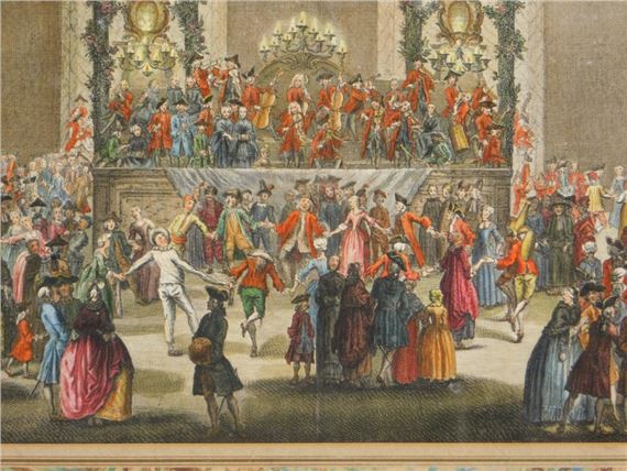 French School, 18th Century | 18C French Court Scene Lithograph (18th ...