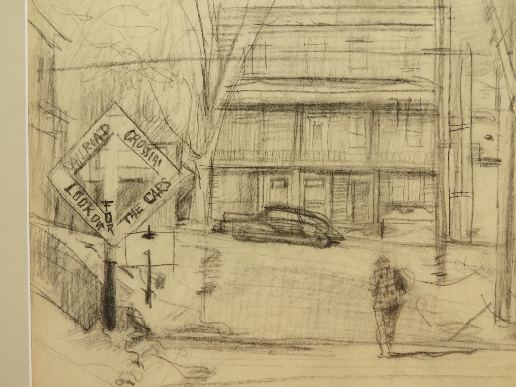 Louis George | Louis George Bouche Regionalist Pencil Drawing | MutualArt