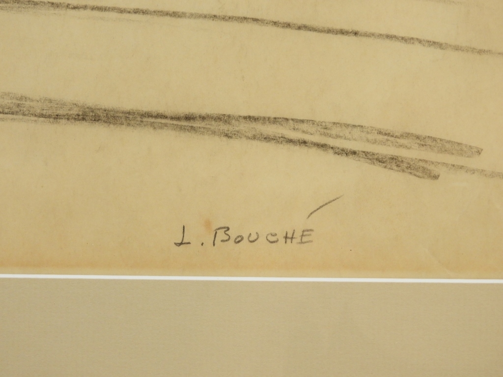 Louis George | Louis George Bouche Regionalist Pencil Drawing | MutualArt