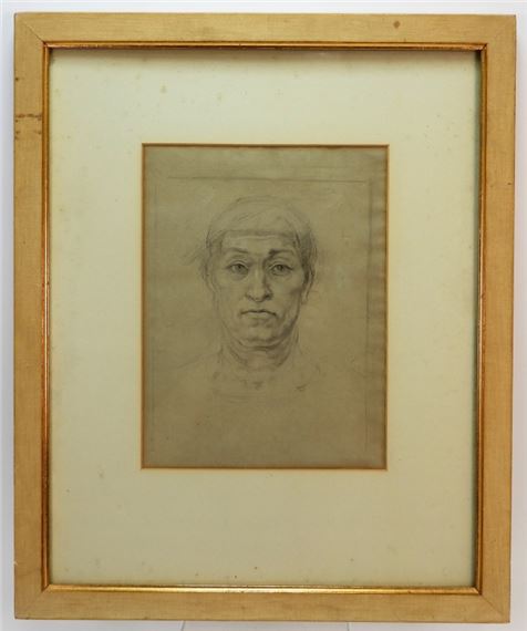 Hyman Bloom | Hyman Bloom Portrait Study Drawing | MutualArt