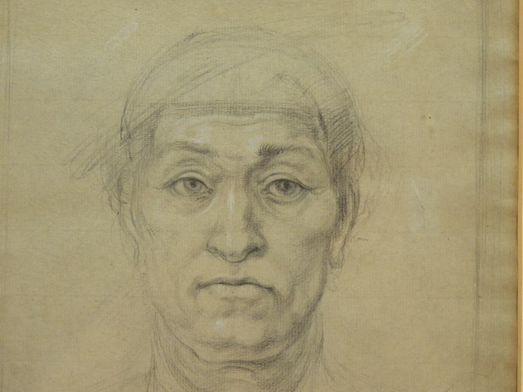 Hyman Bloom | Hyman Bloom Portrait Study Drawing | MutualArt