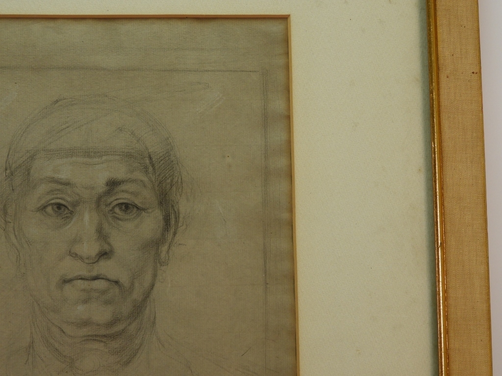 Hyman Bloom | Hyman Bloom Portrait Study Drawing | MutualArt