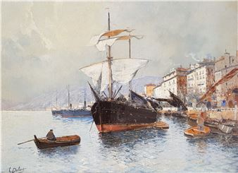 Charles Édouard Delort | Bateaux au port | MutualArt