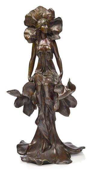 Alfred Jean Foretay | an Art Nouveau patinated bronze figure (Circa ...