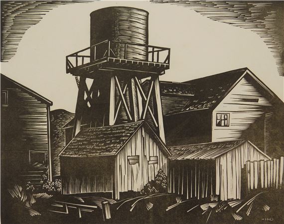 Harold Mallette Dean | Barns (1936) | MutualArt