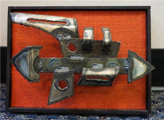 Todd Pendleton | Brutalist Patinated Metal Wall Sculpture | MutualArt