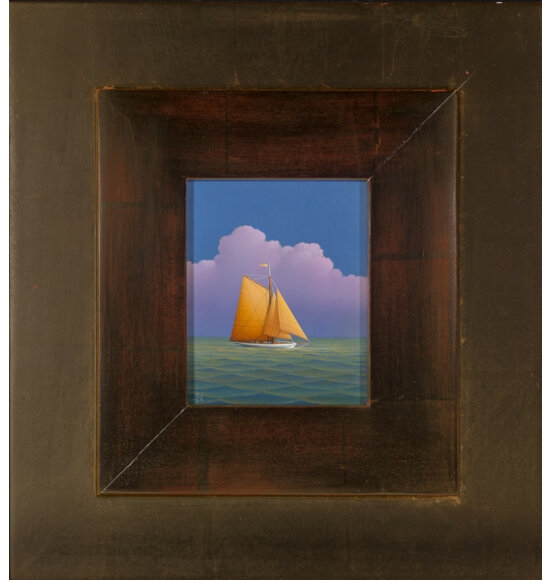 George Nemethy | Orange Sails, with Yellow Flag | MutualArt