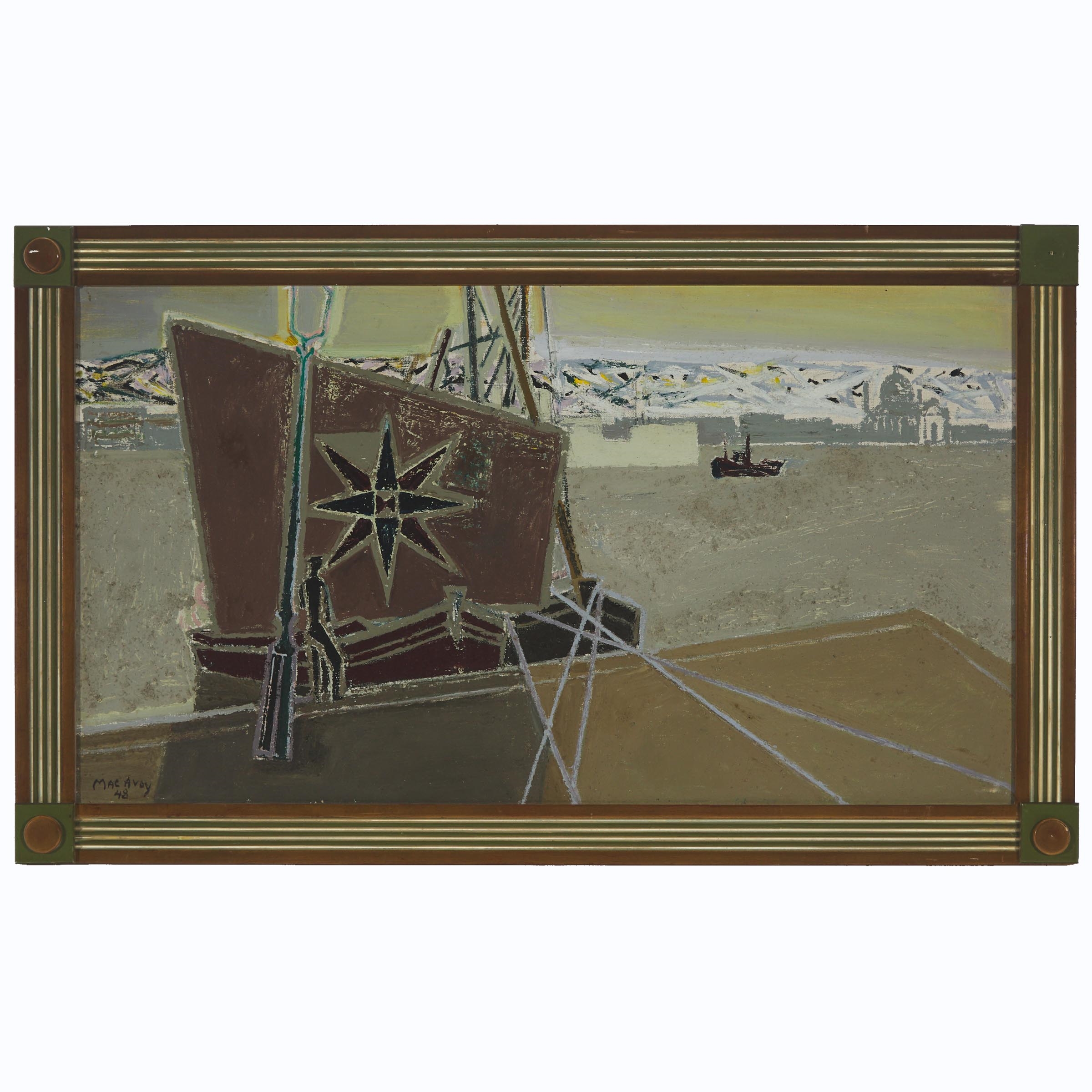 Édouard-Georges Mac-Avoy | HARBOUR SCENE - VENICE (1948) | MutualArt