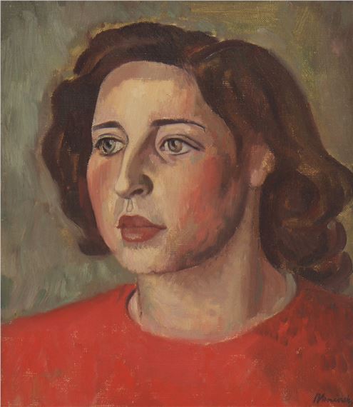Bernard Meninsky | Portrait of Anna Marks | MutualArt