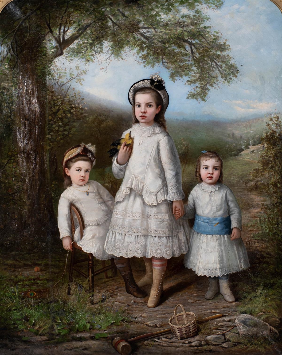 Frederick A. Spang | PORTRAIT OF THREE DAUGHTERS OF GEORGE BAER | MutualArt