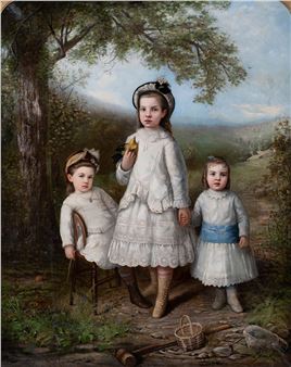 Frederick A. Spang | PORTRAIT OF THREE DAUGHTERS OF GEORGE BAER | MutualArt
