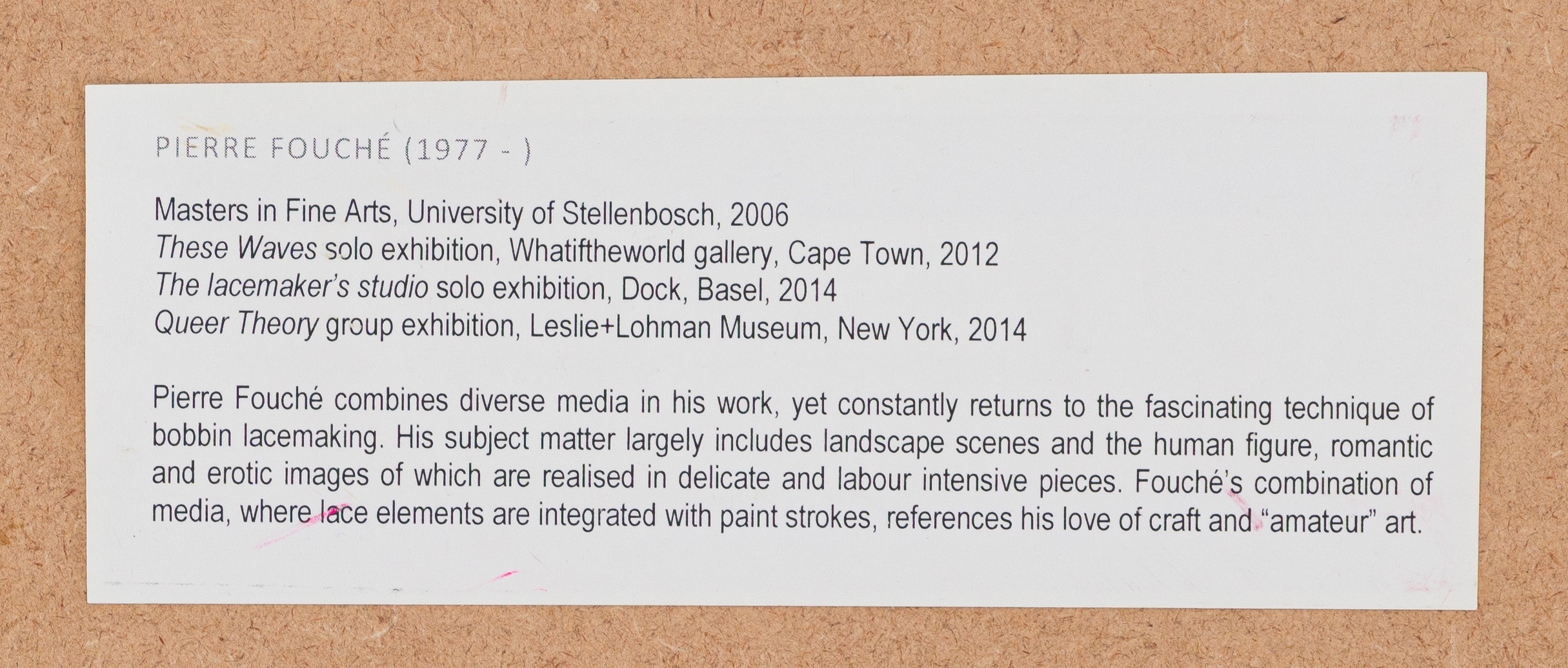 Pierre Fouche | A New Life in Cape Town (2015) | MutualArt