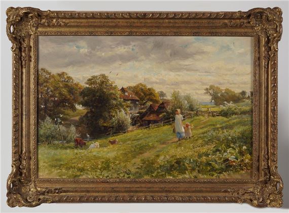 L. S. Lewis | Children in a landscape (1880) | MutualArt