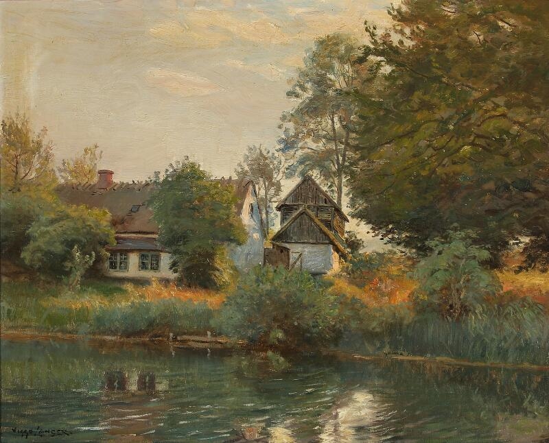 Olaf Viggo Peter Langer | Det gamle Vaskeri ved Kanalen (1925) | MutualArt