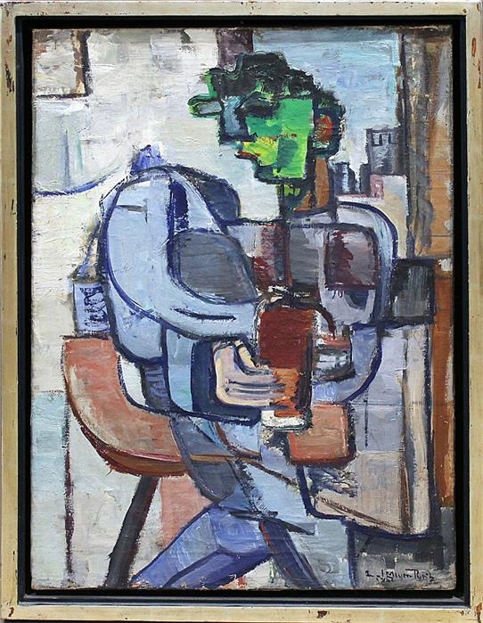 Immanuel Meyer-Pyritz | Kubistische Figuration - Dudelsackspieler (1954 ...
