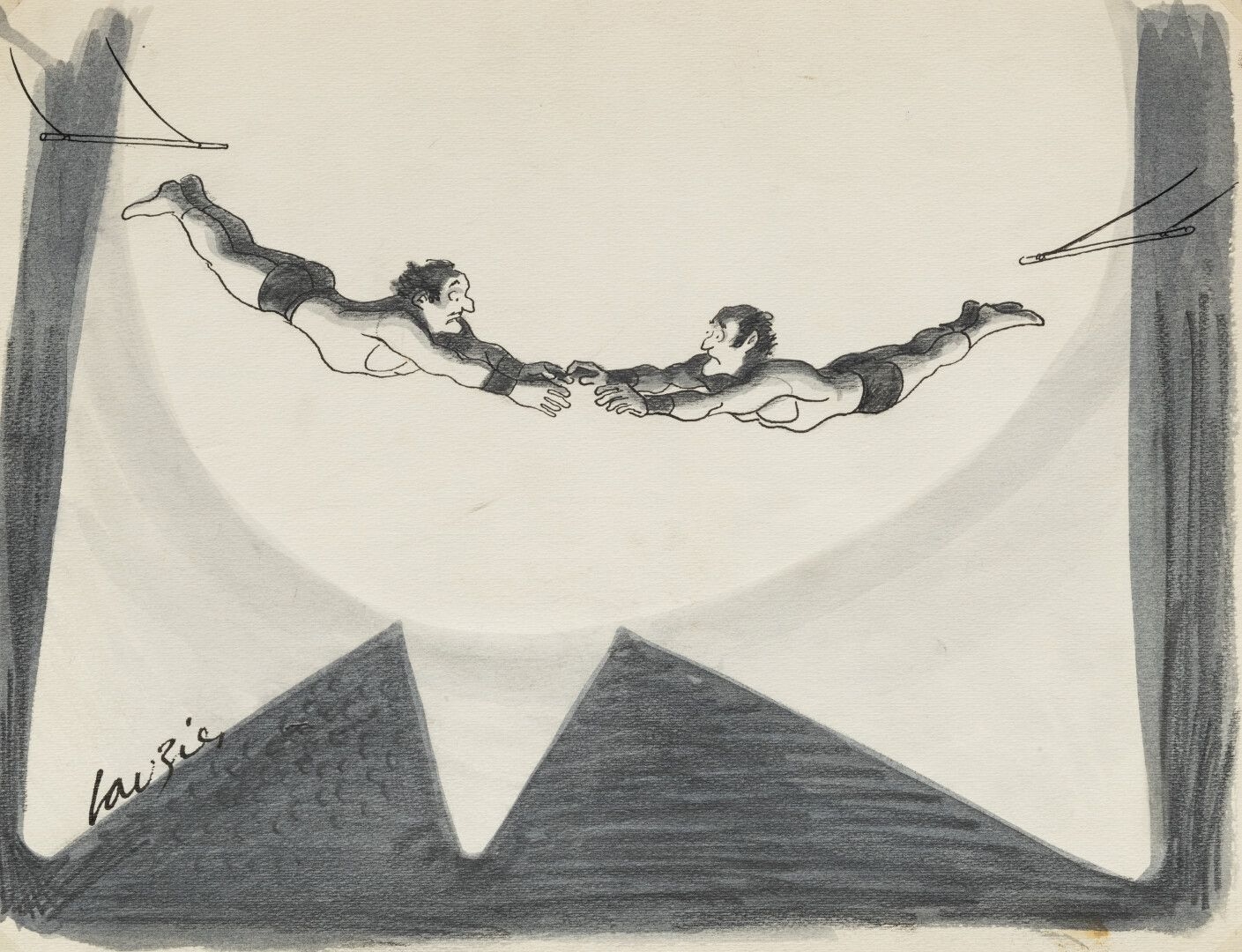 Gérard Lauzier | THE TRAPEZISTS | MutualArt