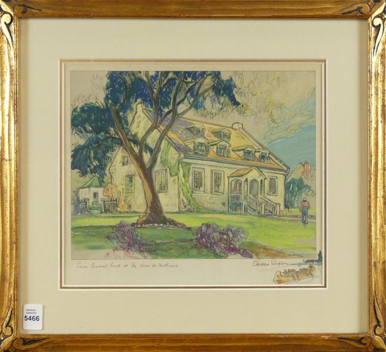 Charles Walter‏ Simpson | Depicting a historic house at Ste. Anne de ...