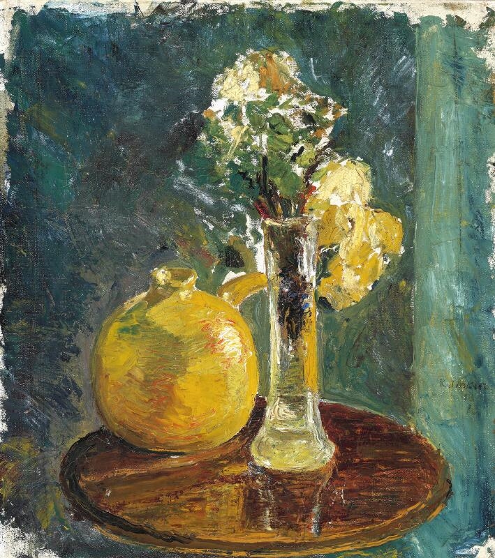 Karl Oscar Isakson | Still life with flowers in a vase | MutualArt
