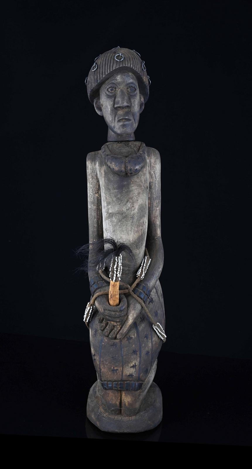 Johannes Maswangani | Kneeling Figure with Corn Cob | MutualArt