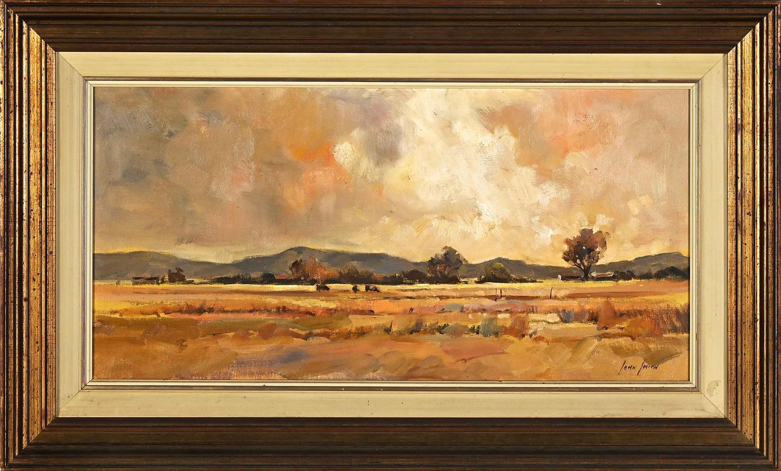 John Smith | Extensive Landscape with Cattle at Dusk | MutualArt