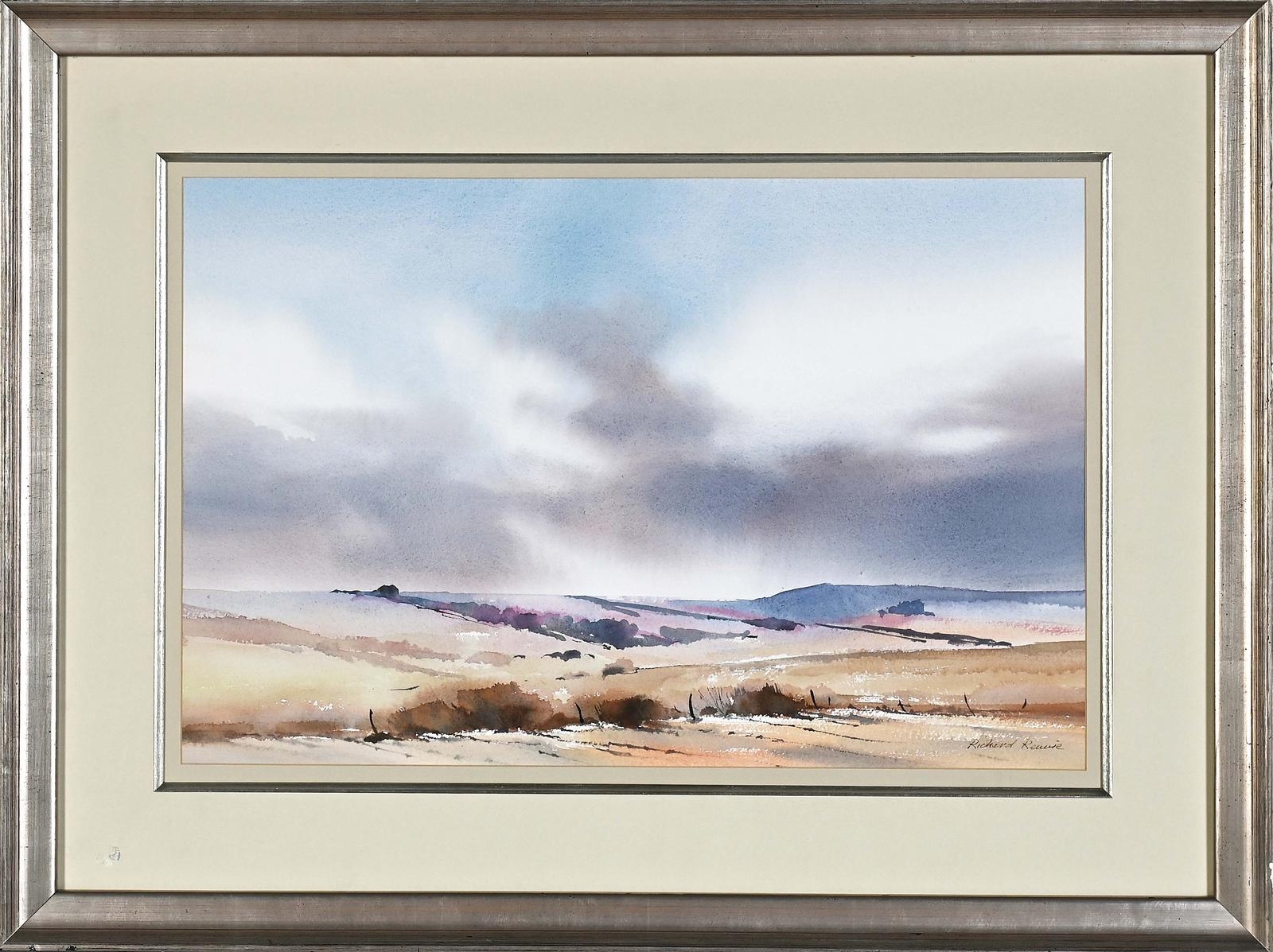 Richard Alexander Rennie | Overcast Landscape with Wire Fence | MutualArt