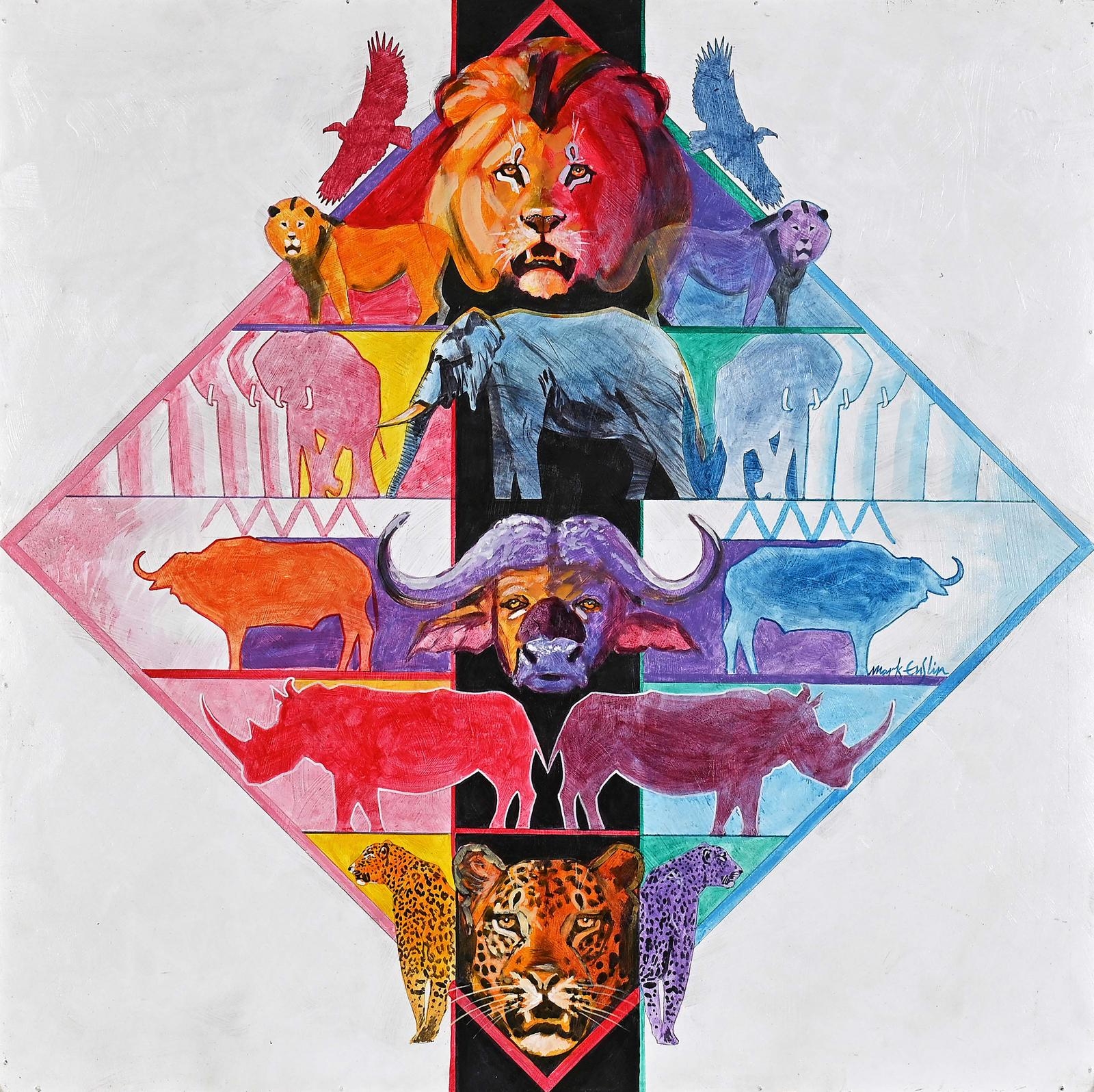 Mark Enslin | Big Five with Lion | MutualArt