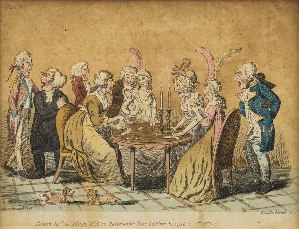George Cruikshank | figures around a card table | MutualArt