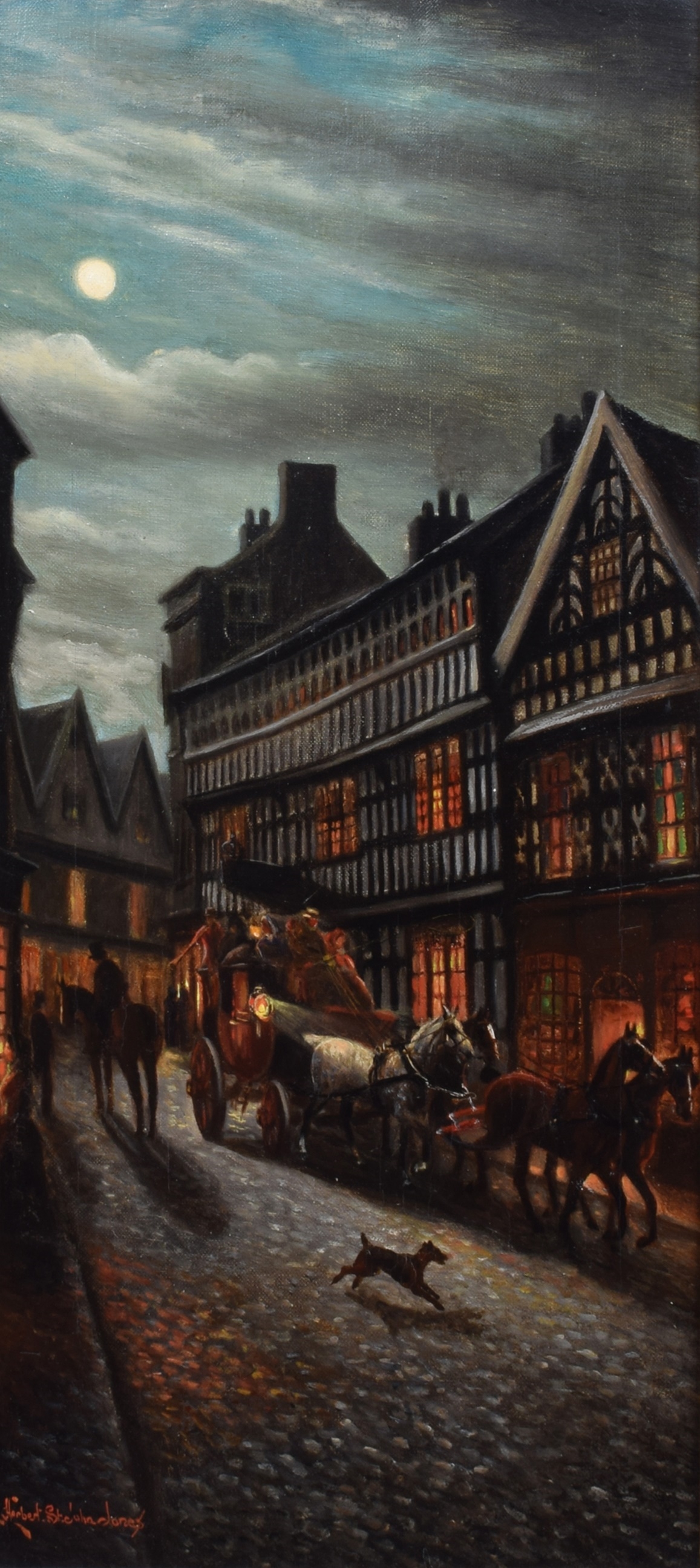 Herbert H. St. John Jones | Moonlight - The Old Crown Inn (1921 ...
