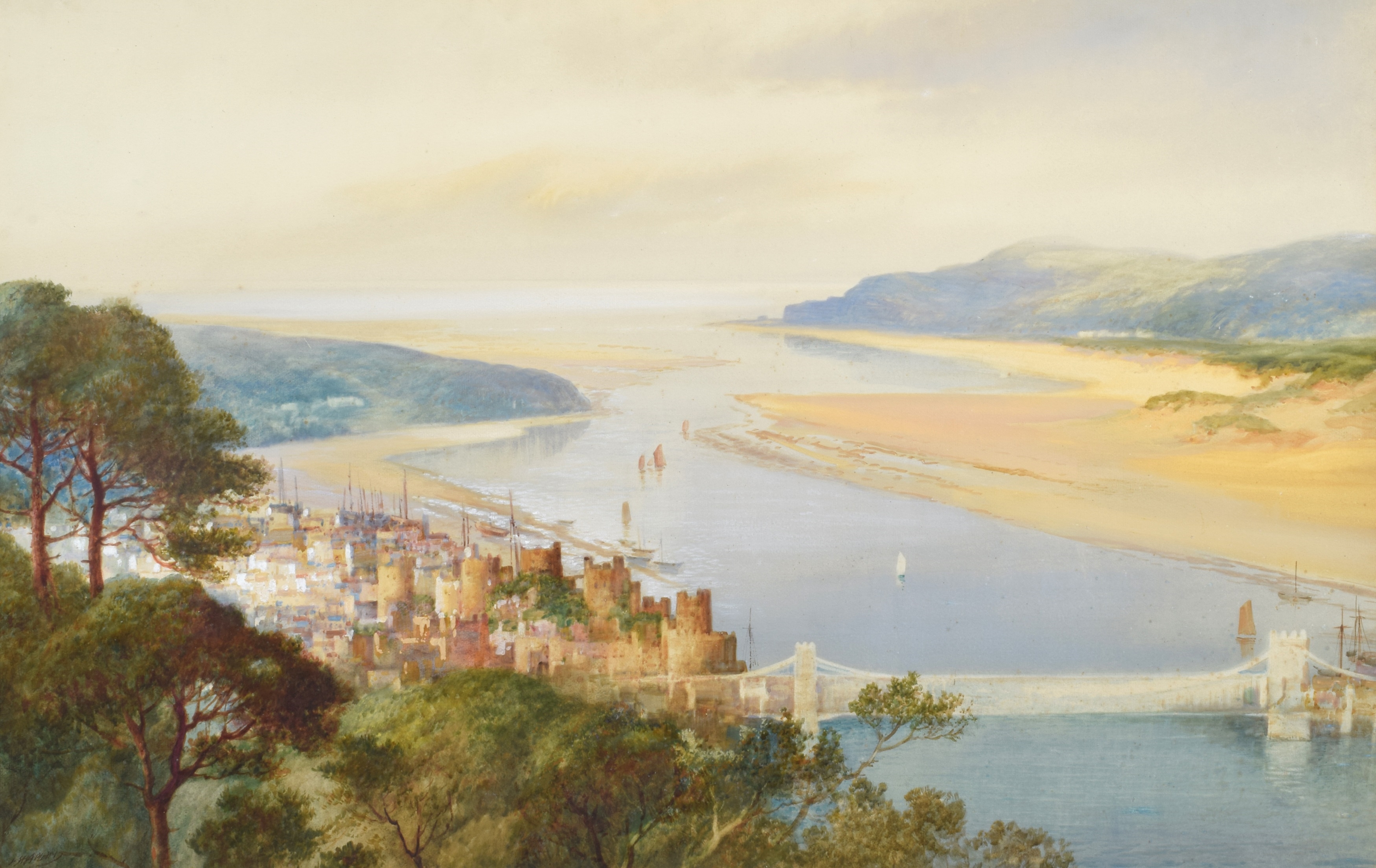 John Shapland | The Estuary at Conway | MutualArt