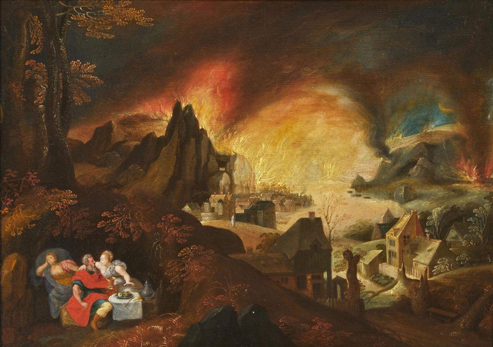 Gillis Mostaert | Loth et ses filles (1590) | MutualArt