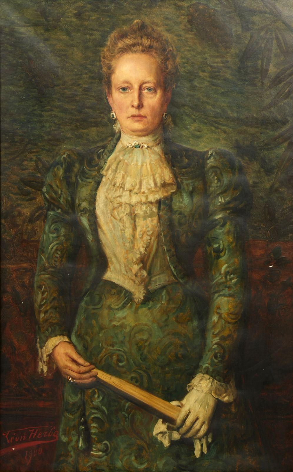 Léon Herbo | Portrait de Madame Masurel (1900) | MutualArt