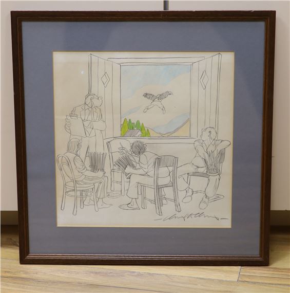 Clive Hugh Austin Collins | Phil Collins drawing | MutualArt