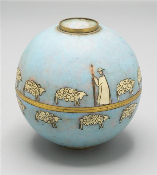 Käthe Ruckenbrod | Cloisonné lidded jar | MutualArt