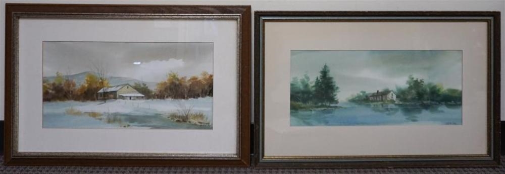 Fred Leach | Winter Farmstead ; Lakefront Cottage | MutualArt