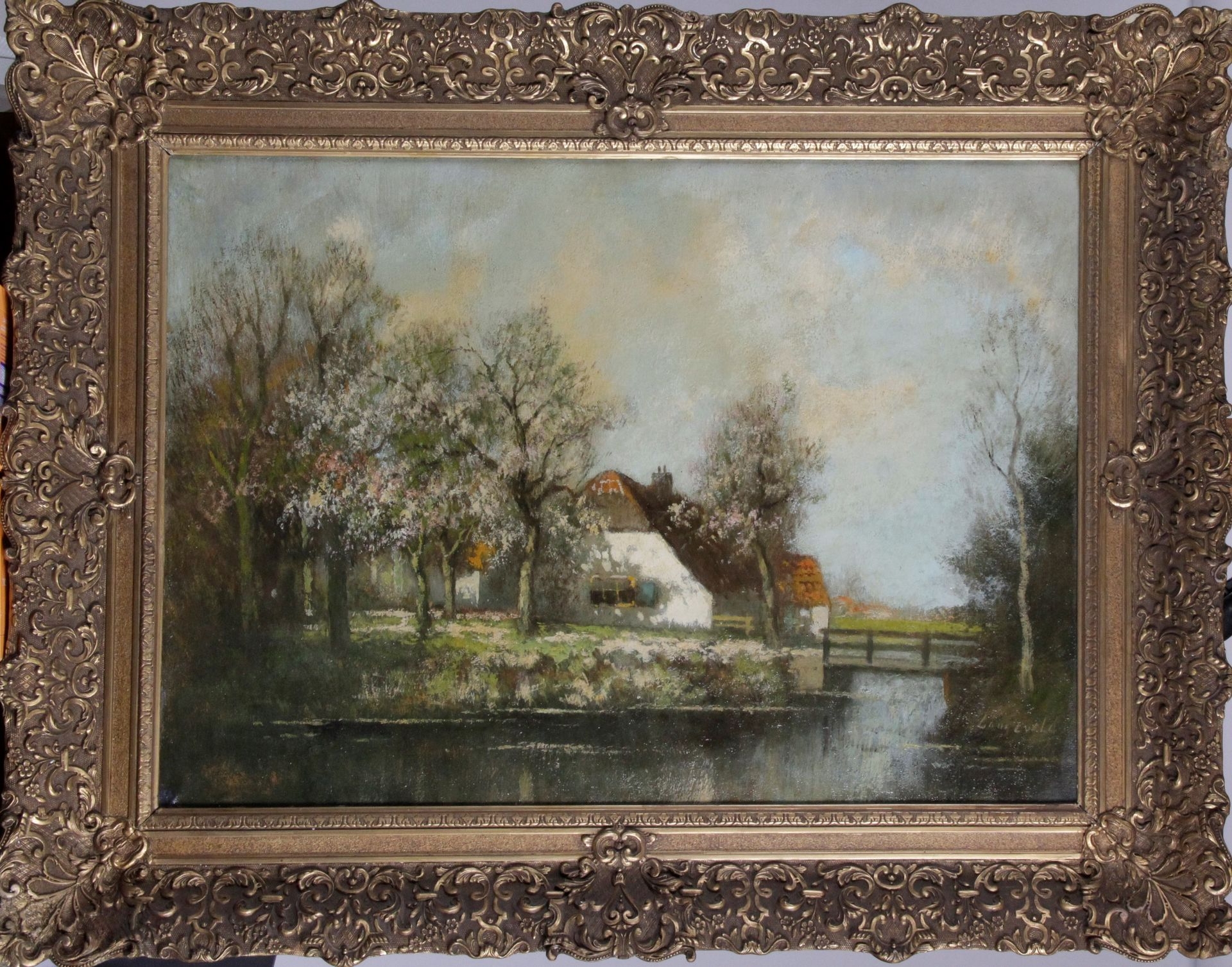 Frans Langeveld | Spring landscape with flowering trees | MutualArt