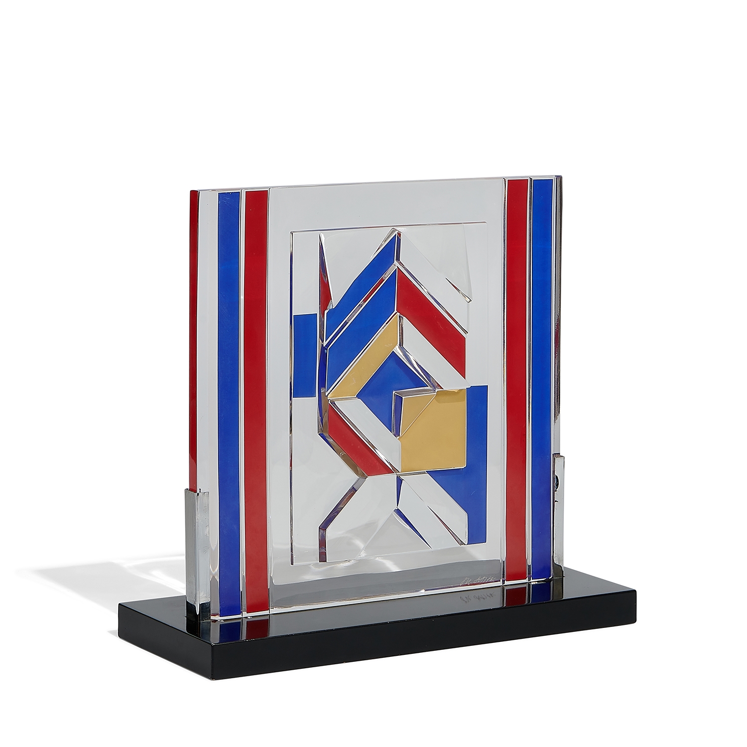 Otto Herbert Hajek | Jaharesobjekt in Glas sculpture (1984) | MutualArt